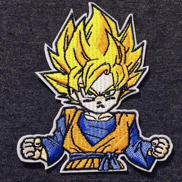 Other | 2 Dragon Ball Z Iron On Patches Dbz Badges Anime Goten Goku ...